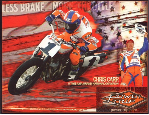 Vintage Poster Card 2004 Chris Carr Harley Davidson Grand National ...