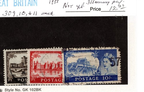 Great Britain Stamp Scott #309-311, Queen Elizabeth, Used, SCV$16 | eBay