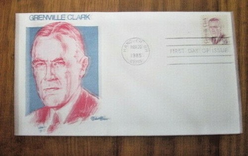 GRENVILLE CLARK PROMOTER OF WORLD PEACE 1985 TUDOR HOUSE CACHET FDC ...