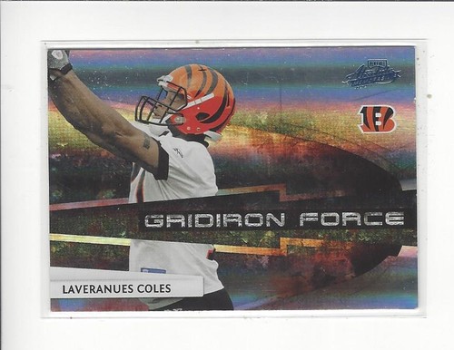 2009 Absolute Mem. Gridiron Force Spectrum #15 Laveranues Coles Bengals ...