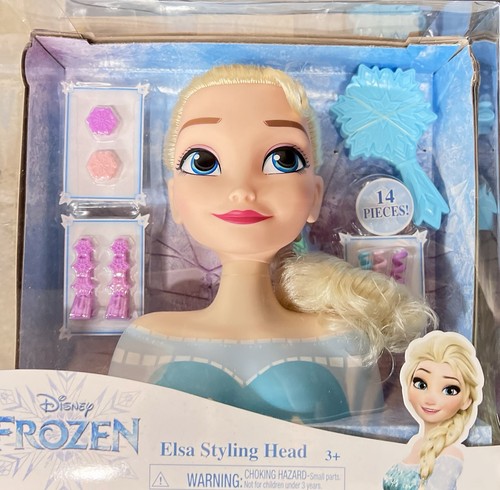 Frozen Elsa Doll Hair Styling Head Disney Princess Barrettes Comb 2018 ...