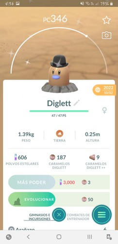 Pokemon Shiny Diglett Hat Wearing a Fashionable - TRADE 20k Dust ...