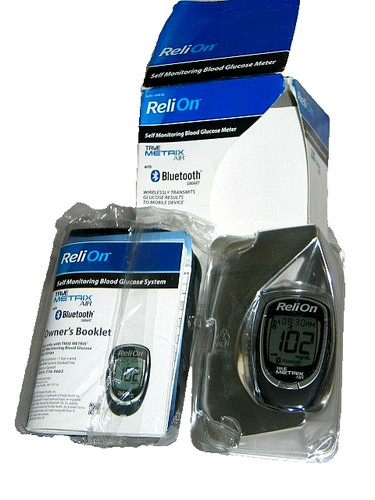 ReliOn Self Monitoring Blood Glucose Meter Bluetooth Smart Lancing ...