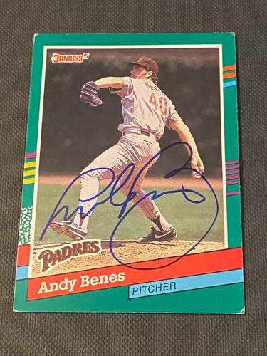 Andy Benes Signed 1991 Donruss Card Auto San Diego Padres Autograph ...