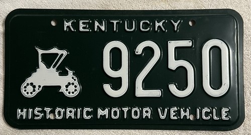 LICENSE PLATE Kentucky historic motor vehicle 9250 | eBay