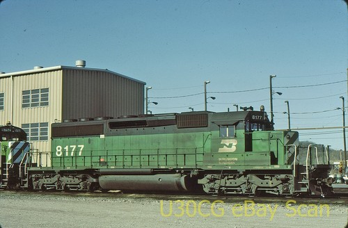L Original Slide - BN Burlington Northern SD40-2 8177 Tulsa OK 1982 | eBay