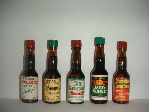 5x Miniaturflaschen Schnaps Likör - Set H239 BOONEKAMP GERMANY ...