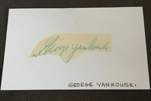GEORGE YANKOWSKI-BASEBALL -AUTOGRAPH SIGNED-INDEX CARD-GUARANTEED ...