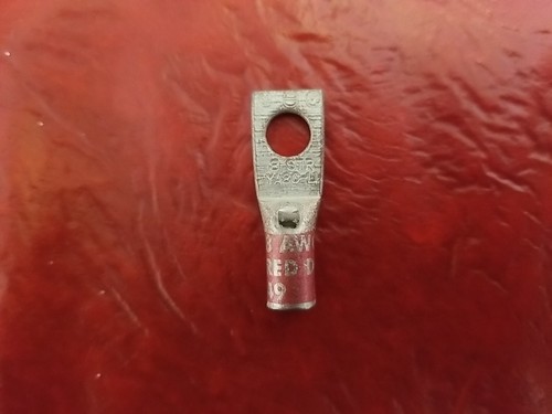 Burndy YA8CL1 One-Hole Lug Compression Connector 8 AWG, 1/4" Stud ...