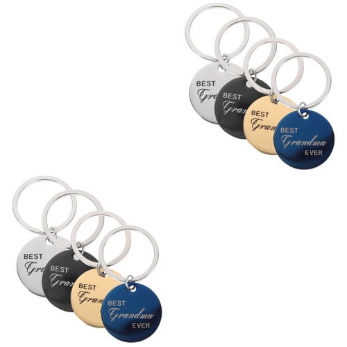 8 Pcs Round-shaped Pet Name Tags Stainless Steel Pet Collars Cat Tags ...