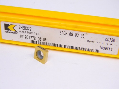 NEW SURPLUS 1PC. KENNAMETAL SPEB 322 GRADE: KC730 CARBIDE INSERT | eBay