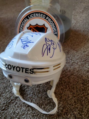 Phoenix Coyotes Team signed NHL mini helmet 16 Signatures 2003 season ...