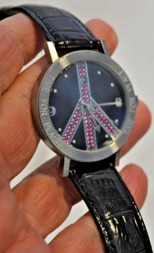 Udi Behr Love & Pride Gay LBGT Collection TIME FOR PEACE Watch PINK ...