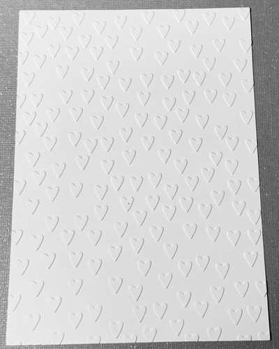 EMBOSSING CARD FRONTS SET 4 “Love My Heart” SHEETS WHITE CARDSTOCK CARD ...