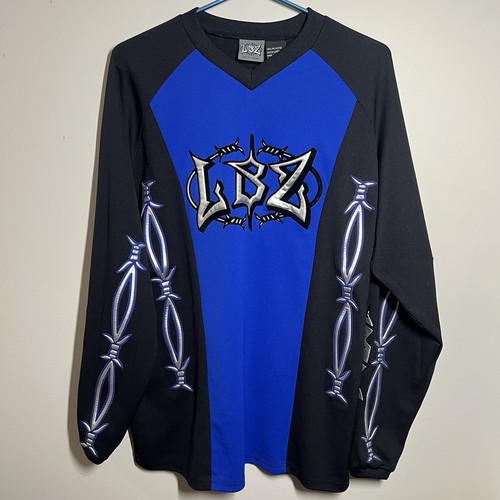 LBZ Wired Riding Jersey Blue Size XL Motorcross Long Sleeve Y2K ...