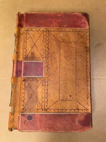 Large Antique Victorian old ledger book leather accounts 673 pages ...