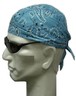 LIGHT BLUE SOLID FITTED Bandana w/ TIES Skull CAP DOO RAG Do Du Head ...