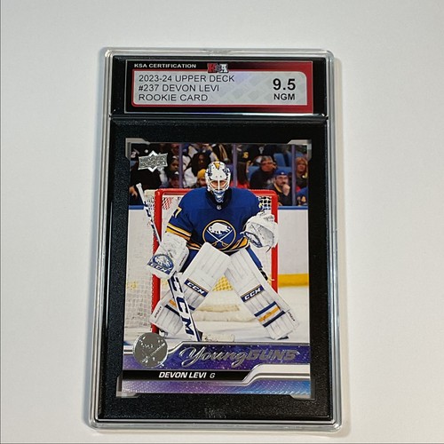 2023-24 Upper Deck Young Guns Devon Levi Rookie KSA 9.5 Buffalo Sabres ...
