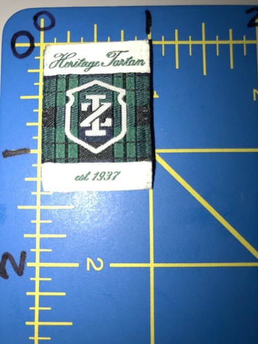 Izod Logo Patch Tag EST 1937 Established Heritage Tartan Scotland Plaid ...