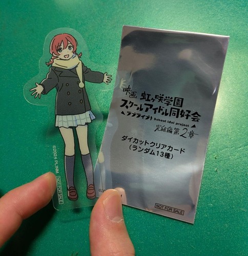 Emma Verde Die Cut Clear Card Love Live Rainbow Saki Academy | eBay