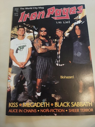 Iron Pages 1/93 Fanzine Magazine Crash Horror Infernal Heavy Metal Rock ...