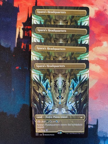 MTG Streets of New Capenna Sparas Headquarters Borderless x 4 | eBay
