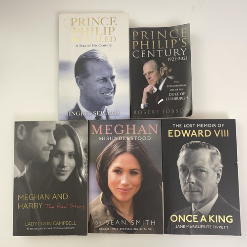 5 x British Royal Family Books - Prince Philip, Edward VIII, Meghan ...