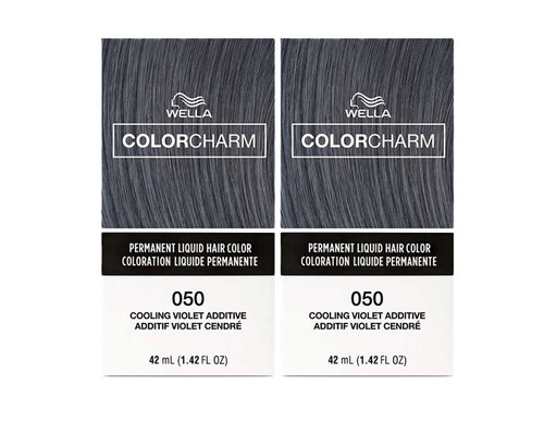 Wella Color Charm 050 Liquid Permanent Hair Color Cooling Violet - Pack ...