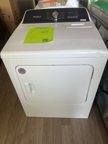Whirlpool 7.0 Cu. Ft. Top Load Electric Moisture Sensing Dryer ...