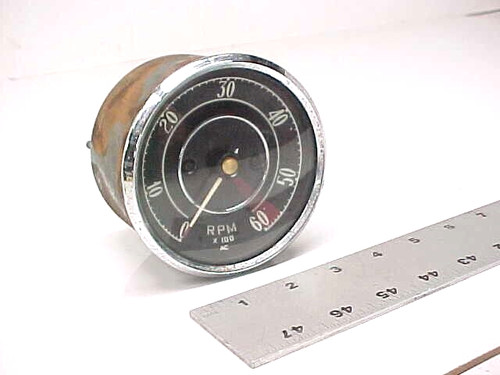 VINTAGE Mechanical Tachometer Tach AC 6000 RPM Broken Hot Rod Muscle ...