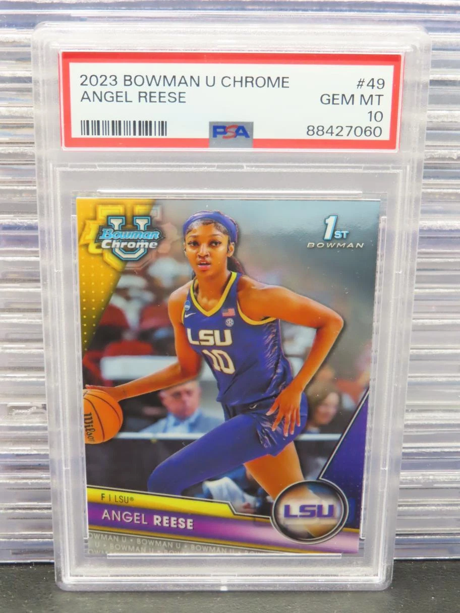 Angel Reese 2023 Bowman Chrome University #49 Base (1st) PSA 10 Price ...
