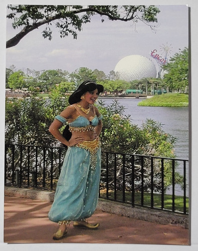 Postcard Walt Disney World Epcot Center Jasmine from Aladdin 2005 | eBay