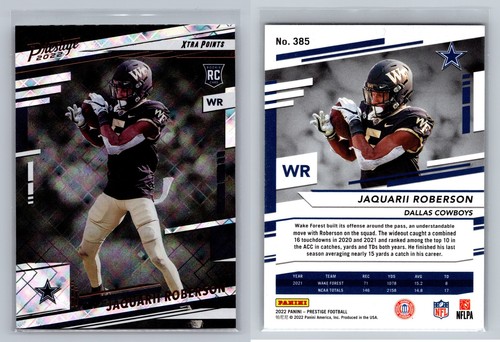 2022 Panini Prestige #385 Jaquarii Roberson Xtra Points Diamond | eBay