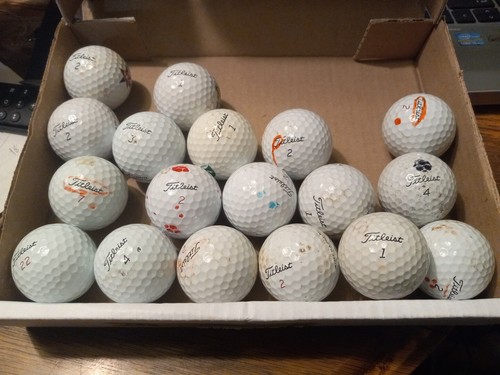 18 USED TITLEIST (5)PRO V 1(4) Pro V1x (8) ProV1 392 (1) Pro V1 332 ...