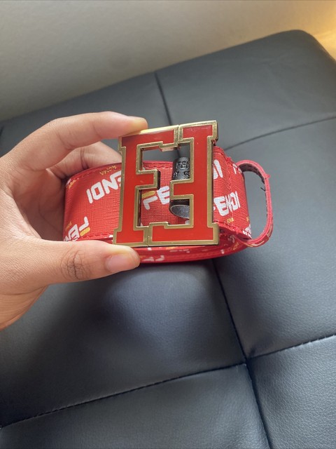Red Fendi Belts For Men