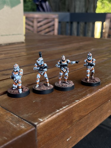 Professionally Painted Star Wars Legion 212th Clone Squad | eBay