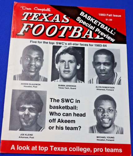 1983 Dave Campbell's Texas Football Basketball Special Preview Hakeem ...