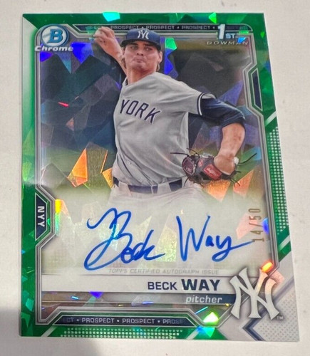 2021 BECK WAY * AUTO. BOWMAN CHROME "SAPHIRE GREEN REFRACTOR" * SP 14/ ...