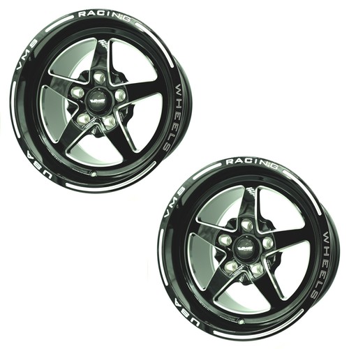 VMS WHEELS 15X10 +20ET 5X114 6.25" BS DRAG WHEEL SET OF 2 FOR 94-04 ...