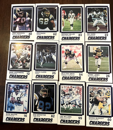 1988 LOUIS RICH SAN DIEGO CHARGERS SET OF 12 NM-MINT | eBay