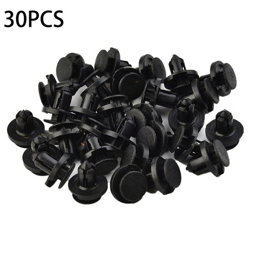 Fastener Push-Type 30 Pcs Accessories Black Car Body Clip High Quality ...