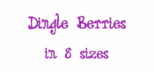 Dingle Berries Font Machine Embroidery Designs on multi-formatted CD in ...