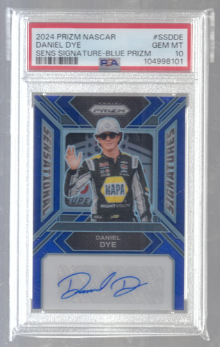2024 PANINI PRIZM NASCAR RACING DANIEL DYE BLUE AUTO AUTOGRAPH /49 PSA ...