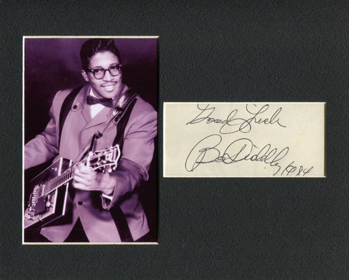 Bo Diddley Blues R&B Guitarist Singer Signed Autograph Photo Display | eBay