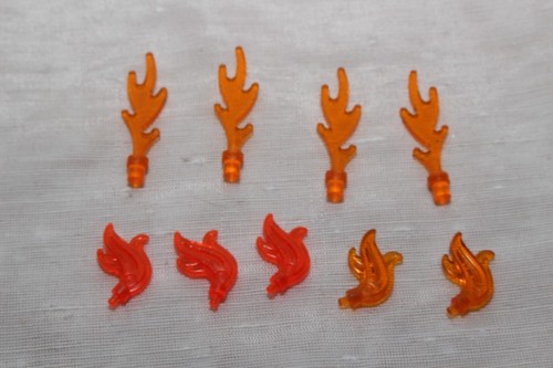 LEGO Fire Flames Orange 1" and 1/2" set of 9 | eBay