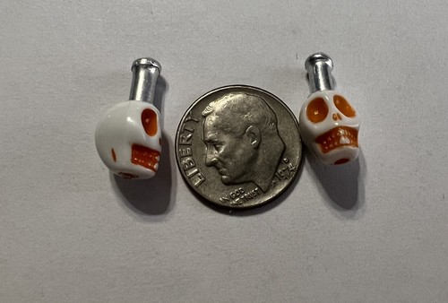 Skull brake cable ends crimps cool BMX, Road,Fixie, Single Speed(white ...