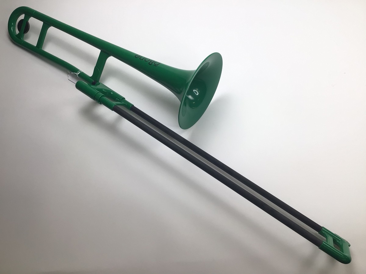 New Plastic Trombone Green Tb11green Tromba Green Trombones For Sale