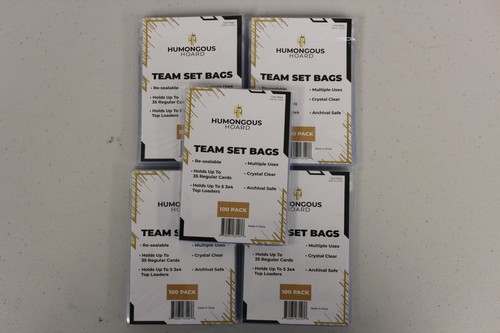 (500) Humongous Hoard Resealable Team Set Bags Holds Top Loaders -5 ...
