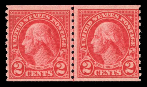 MOMEN: US STAMPS #599A COIL LINE PAIR MINT OG NH LOT #95555* | eBay