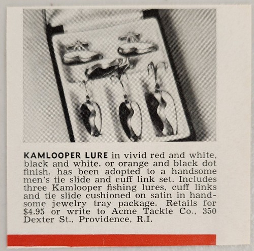 1962 Print Ad Kamlooper Fishing Lures Acme Tackle Providence,Rhode ...